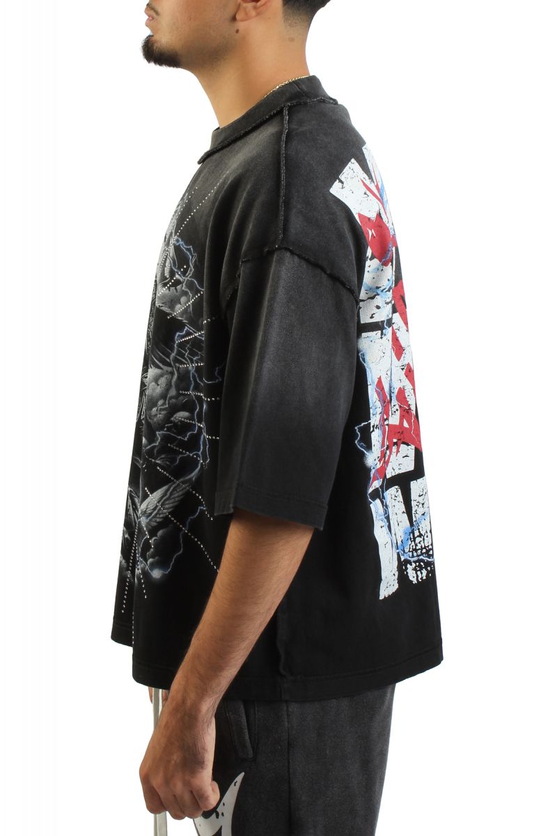 RARE PEACE Mad Angel Crop T-Shirt RT5009-BLK - Karmaloop