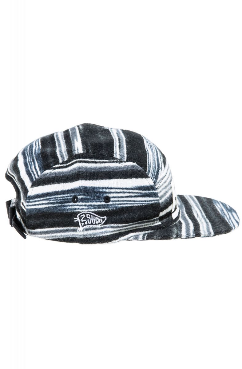 HALL OF FAME The Baha Camp Cap in Black & White HOF-SUMMER14-17 - PLNDR