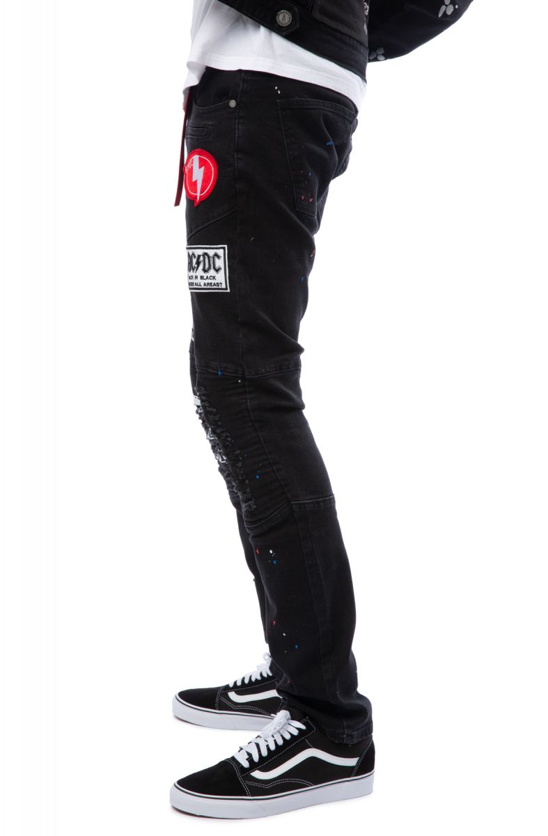 REASON AC/DC Ready Jeans SU-107BLK - Karmaloop
