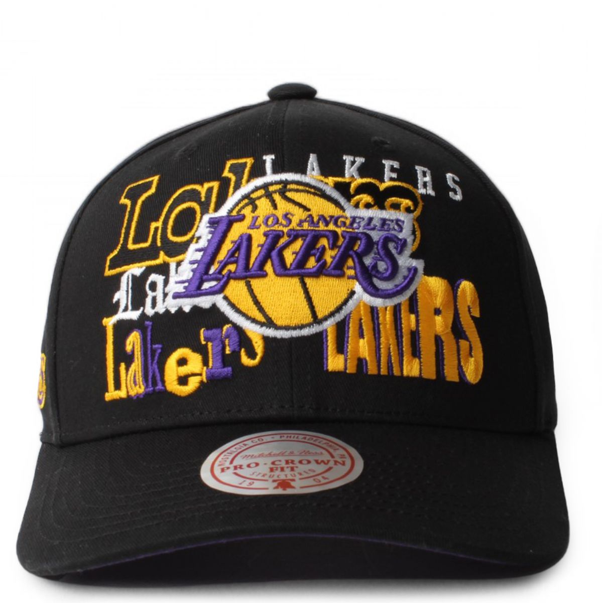 MITCHELL & NESS Los Angeles Lakers Logo Snapback HHSS6572-LALYYPPPBLCK ...