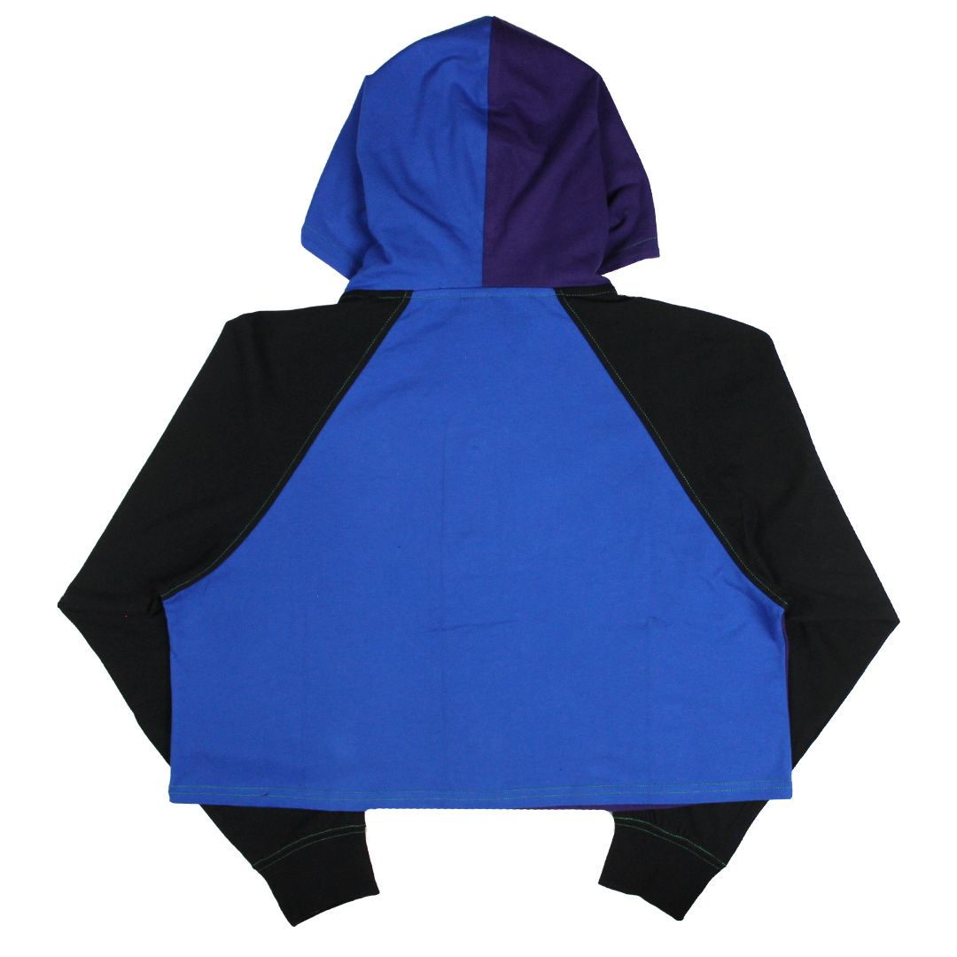 CROSS COLOURS Color Block Baseball Crop Jacket - Purple/Blue CL18310FSH ...