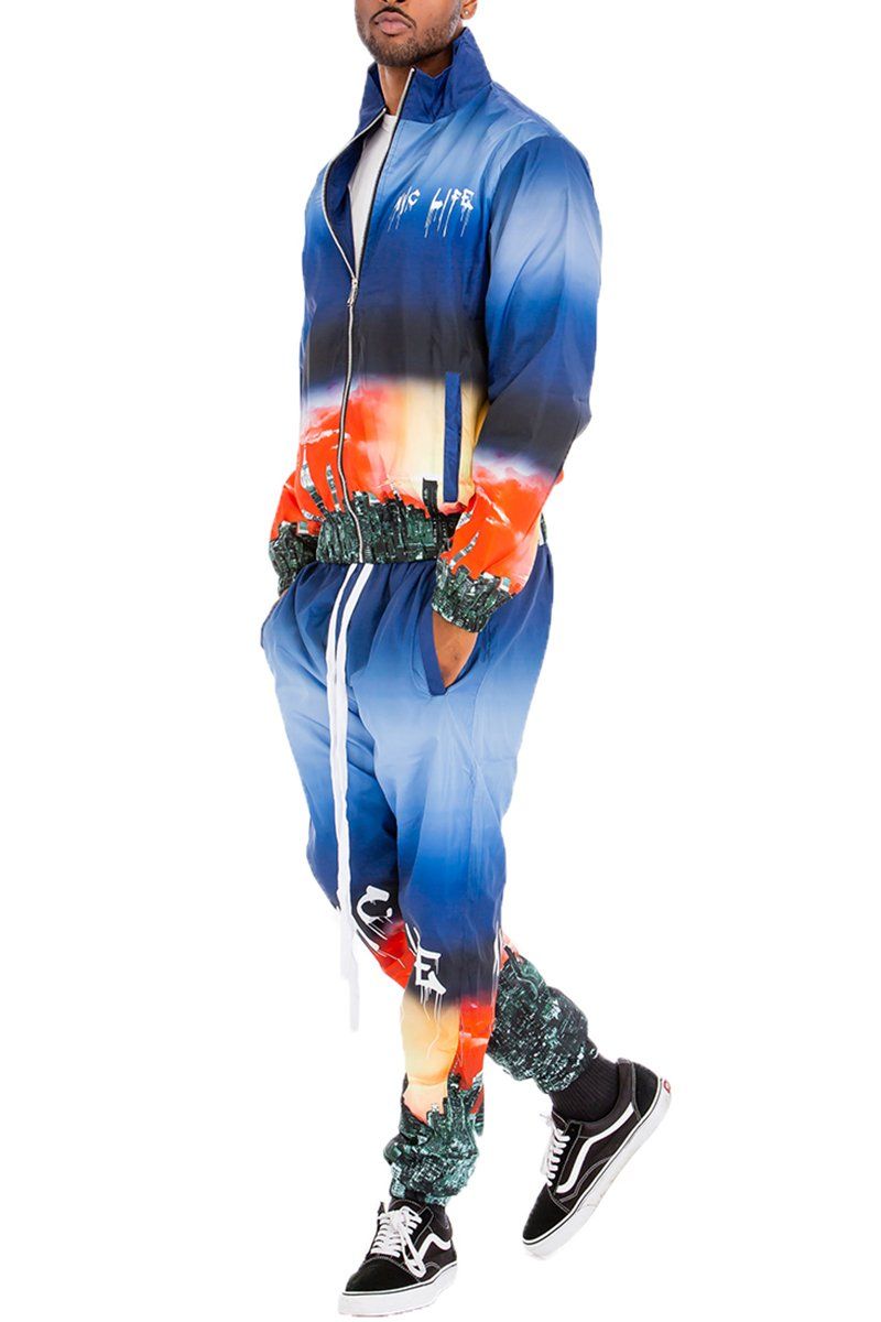 WEIV ORIGIN WINDBREAKER TRACK SET SET-FJ708-TP508-NAVY - Karmaloop