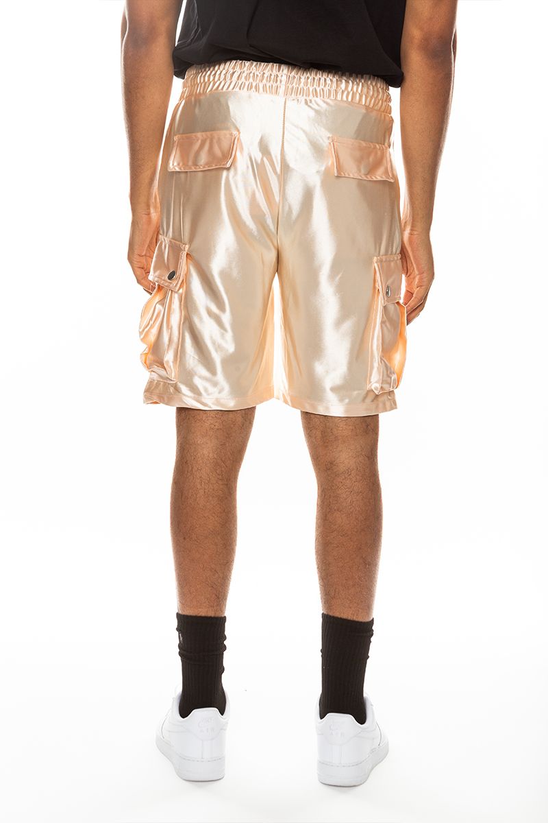 WEIV Satin Cargo Shorts SP0338-CHAMPAGNE - Karmaloop