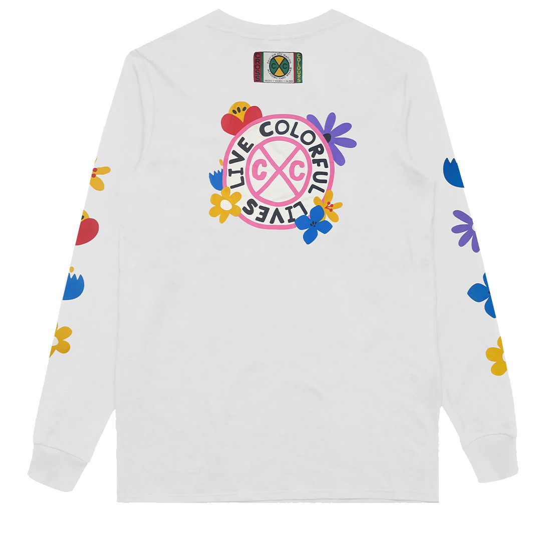 CROSS COLOURS CXC LIVE COLORFUL LIVES L/S T-SHIRT C11317LCL-WHT-WHITE ...