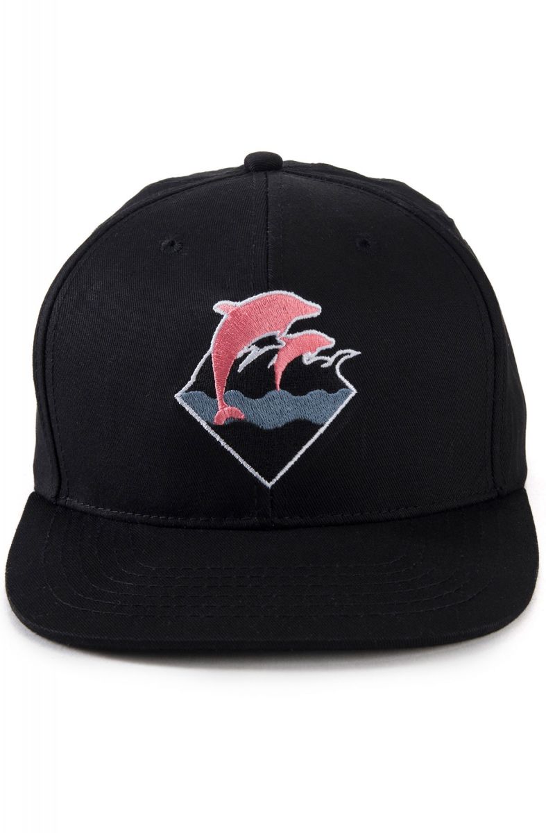 Pink Dolphin Hat Waves Snapback Black