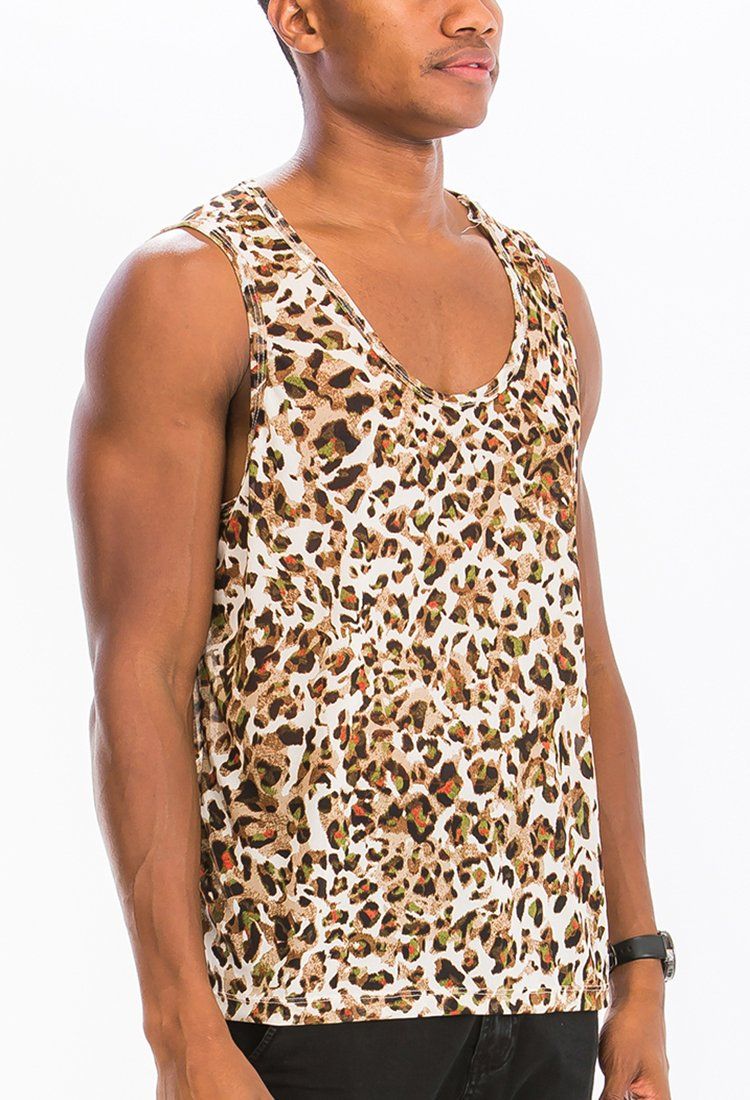 WEIV COLORED LEOPARD PRINT TANK WT8551-BR - Karmaloop