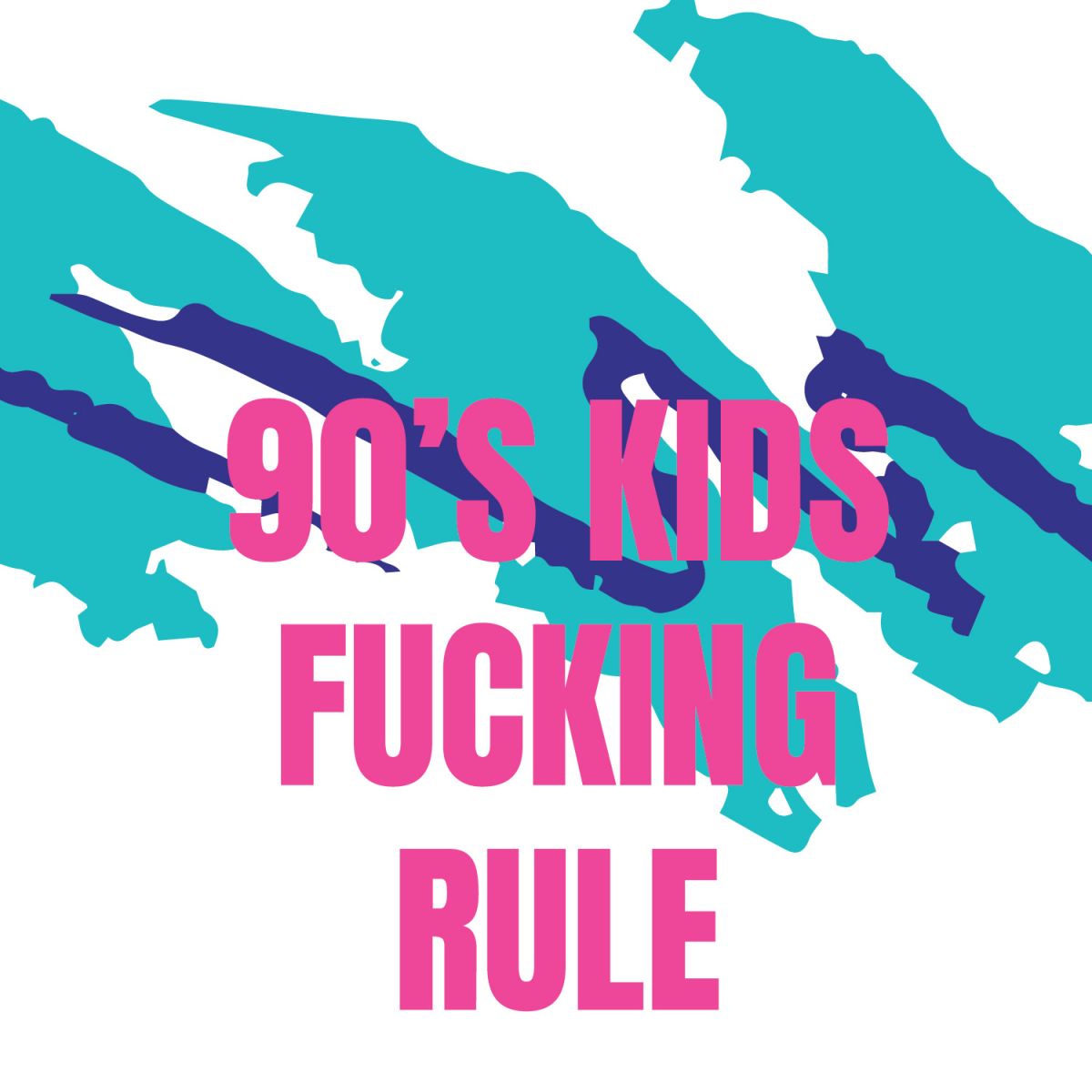 BOOSOCKI 90s Kids Rule BOA1CLIF5NKR-WHT - Karmaloop