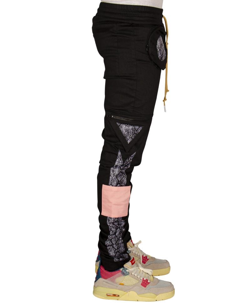 THE HIDEOUT CLOTHING Snakes & Shapes Cargo Joggers Pants THC-SN-SB ...