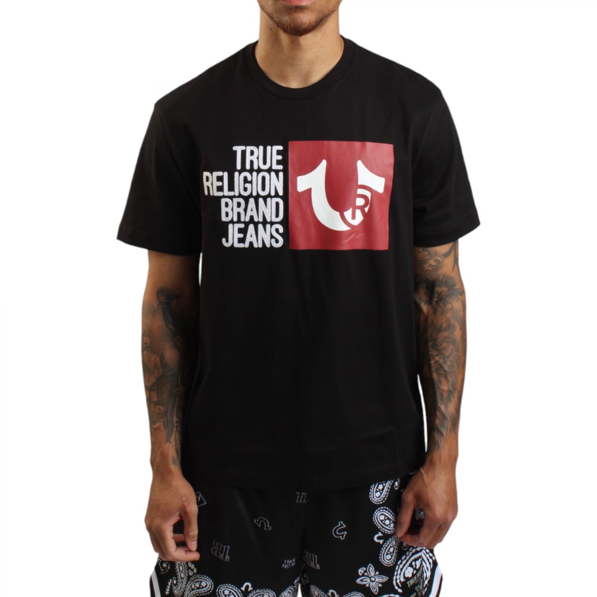 TRUE RELIGION Chain Stitch Logo T-Shirt 108759-1001 - Karmaloop