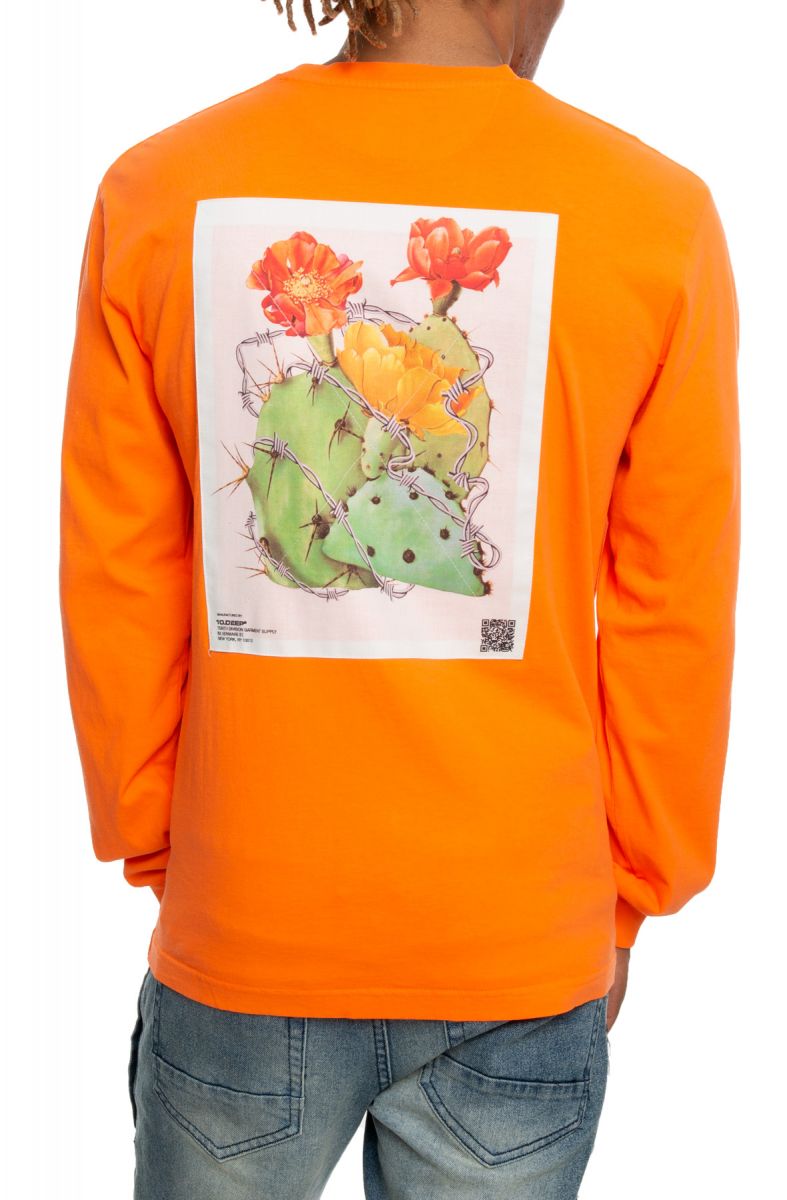 10 DEEP Keep Back Long Sleeve Tee in Neon Coral 191TD4006-NEON - Karmaloop