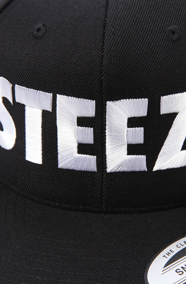 MIGHTY HEALTHY The Steez Snapback Hat in Black MH082-BLK - PLNDR