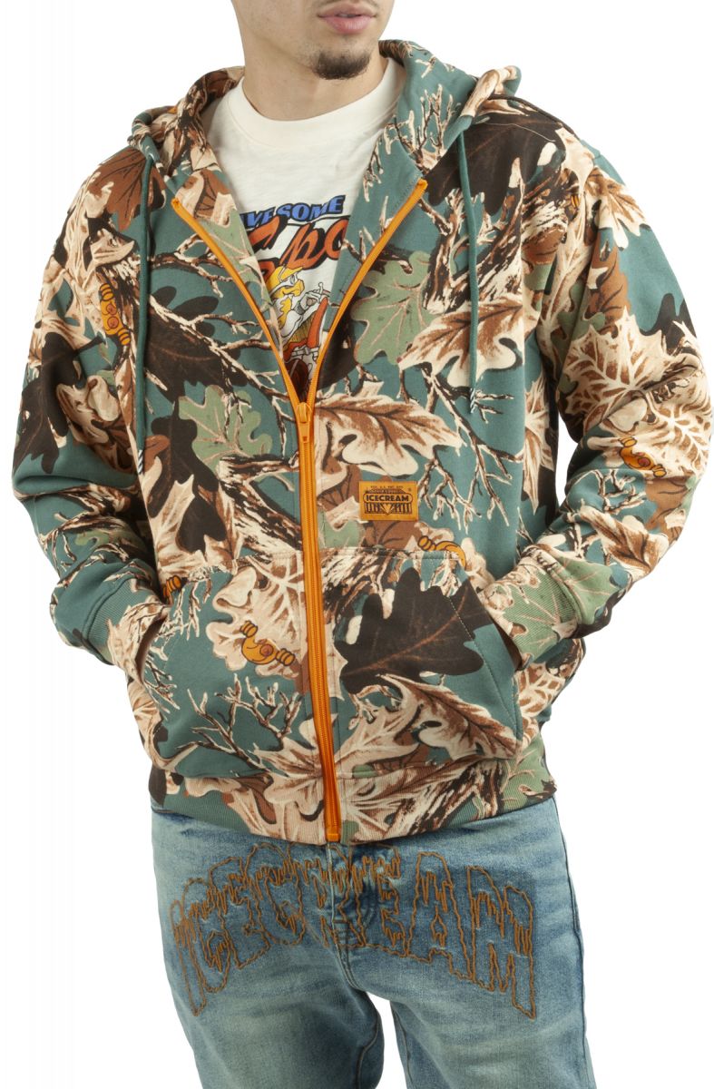 ICE CREAM Invisible Zip Hoodie 421-9305CAM - Karmaloop