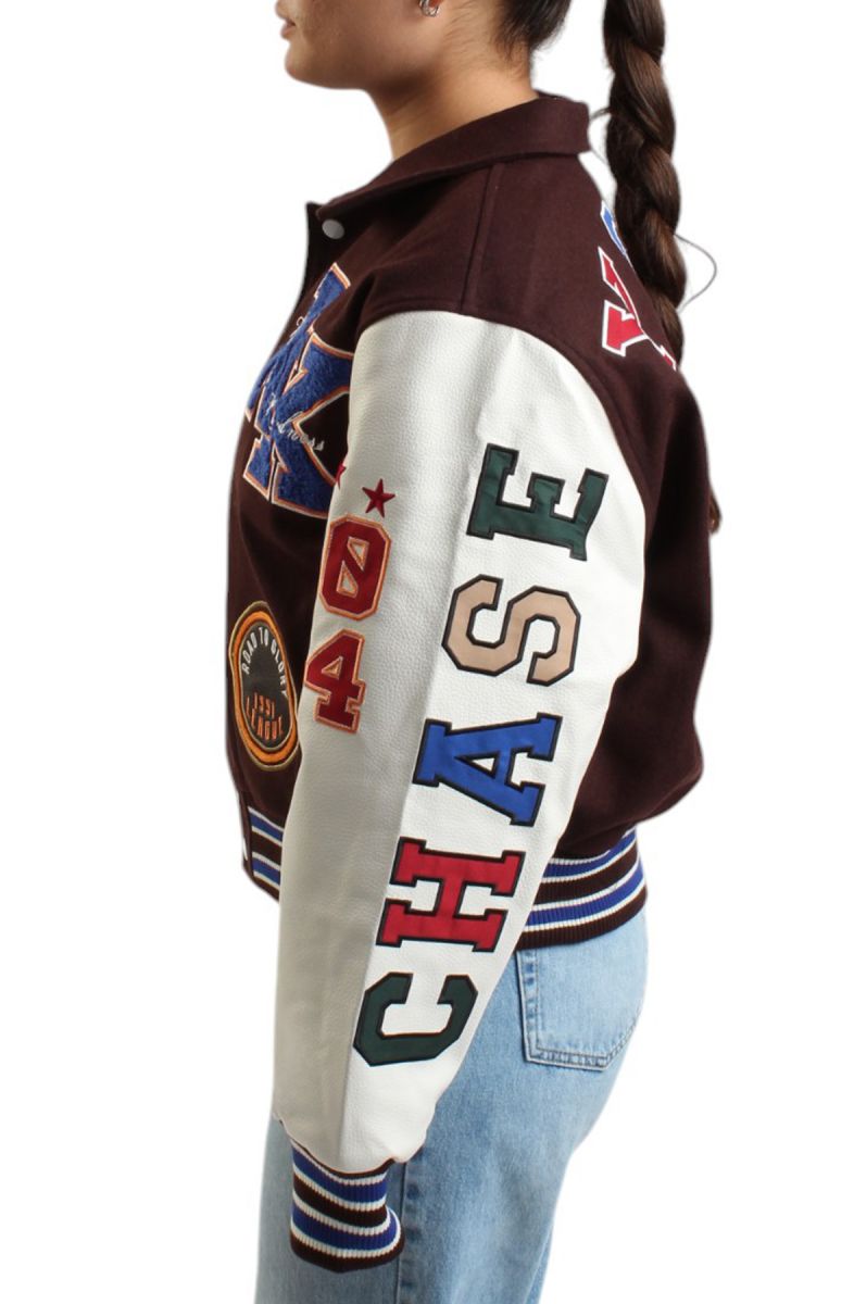 SMOKE RISE Women's Logo Patch Varsity Jacket AJ24993 - Karmaloop