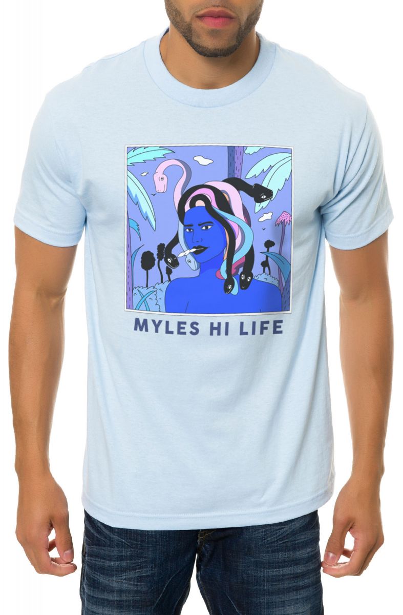 MYLES HI LIFE The Mydusa Tee in Powder Blue SV-MYDUSA-TEE-POW - Karmaloop