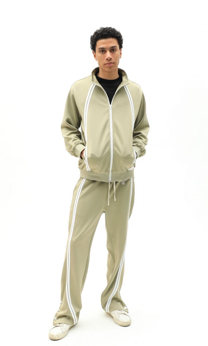 NOKWAL Sports Icon Tracksuit Jacket Beige NKWL-7CDC66 - Karmaloop