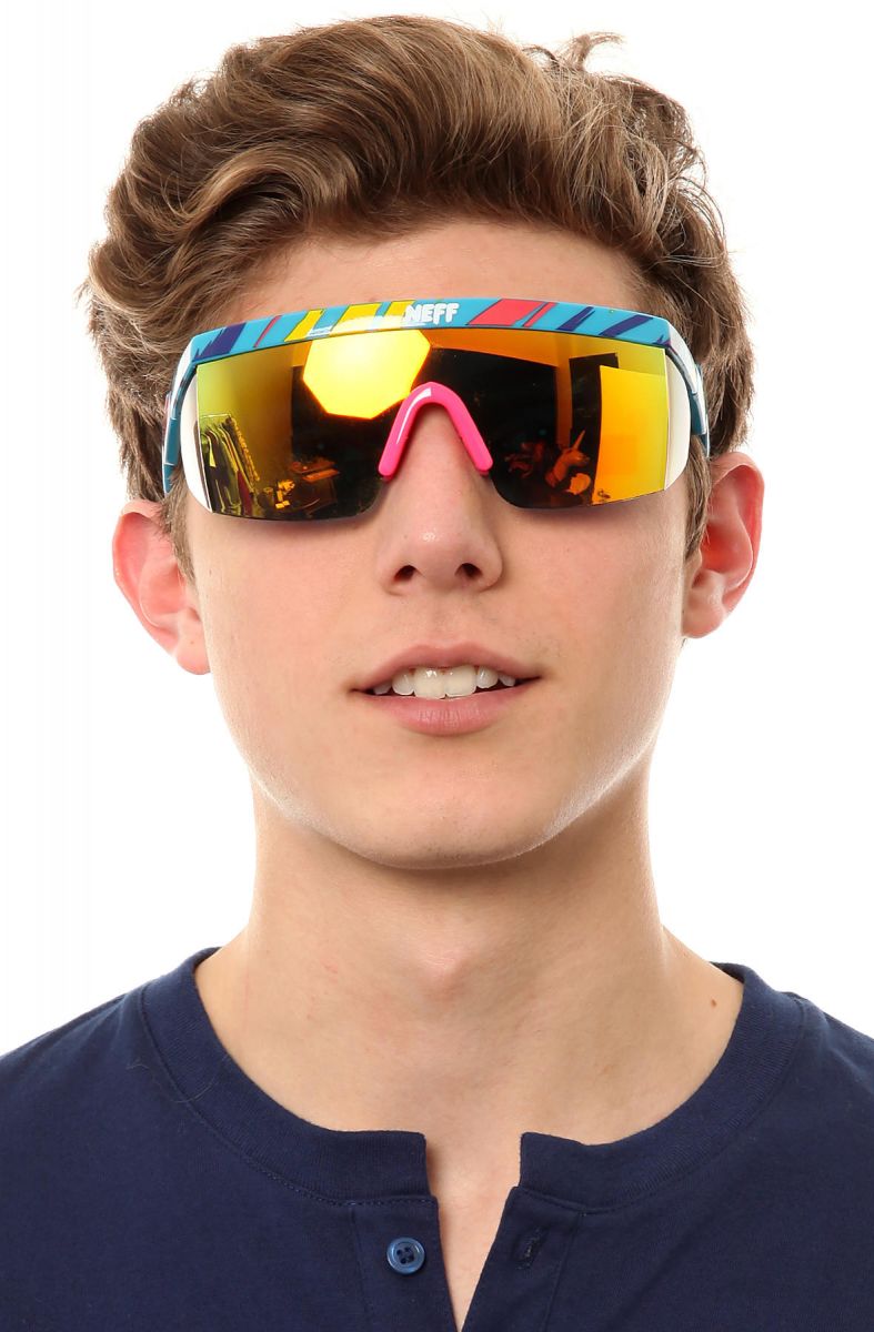 The NEFF Sunglasses Brodie in Wild Tiger White