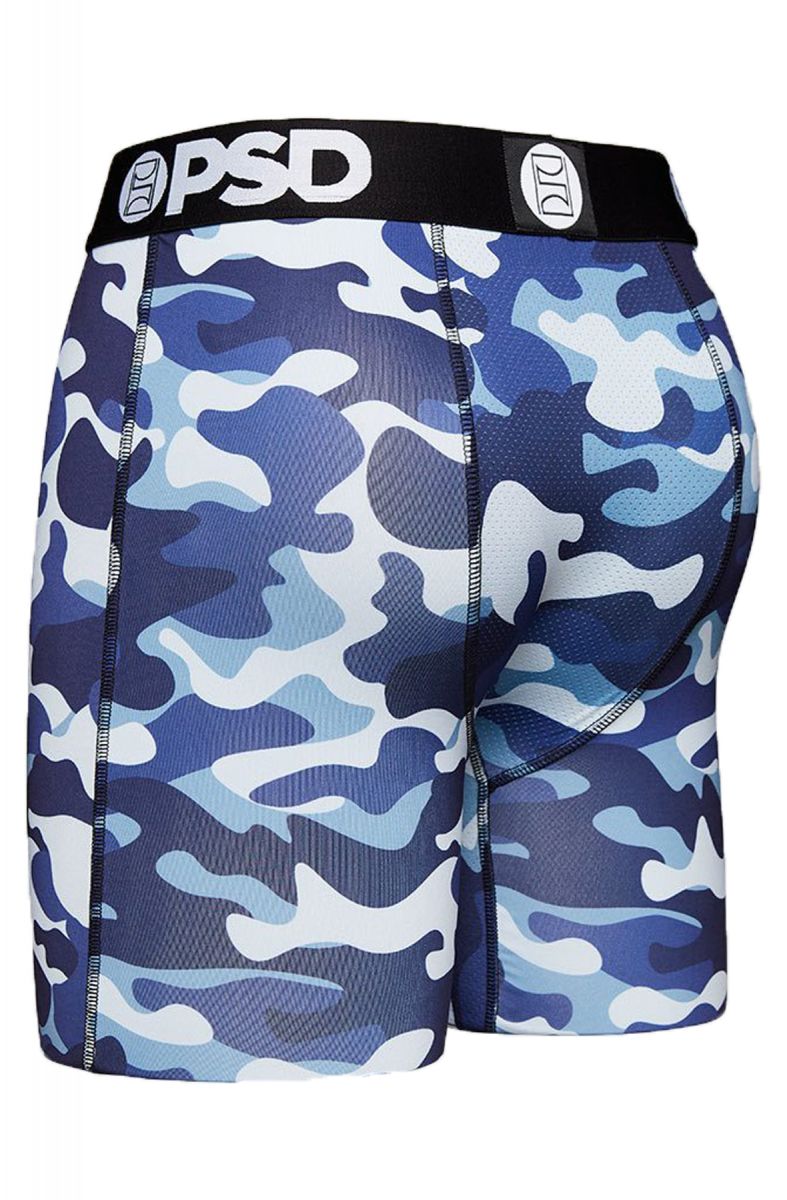 PSD UNDERWEAR Blue Camo Boxer Briefs E12011027 - Karmaloop