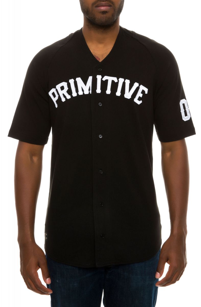 PRIMITIVE The League Baseball Jersey in Black PASP15D2-1034-BLK - PLNDR
