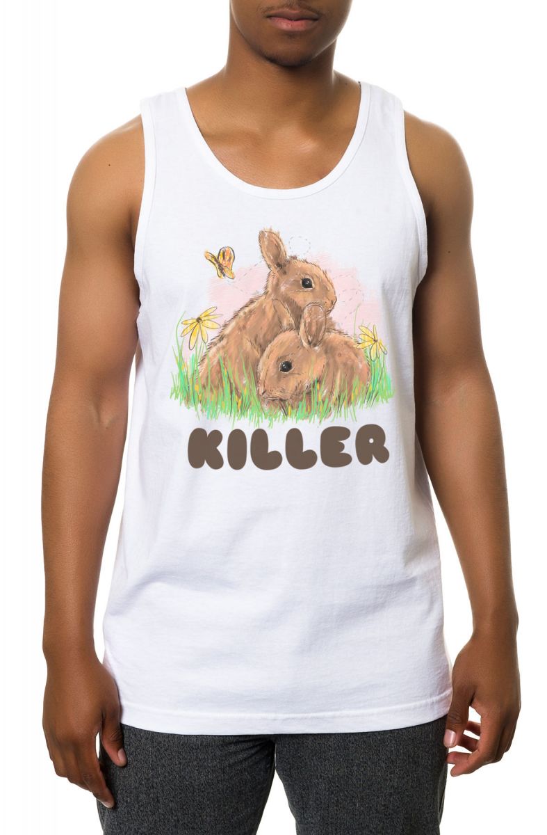 KILL BRAND The Normcore Bunny Tank Top in White SV-BUNNY-TNK-WHT - PLNDR