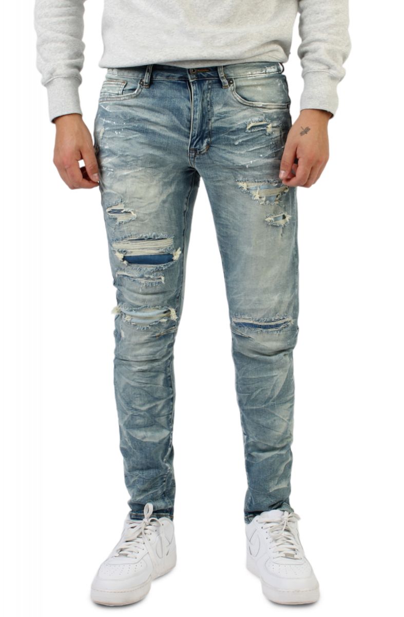 SMOKE RISE Gail Lightning Wash Jeans JP23509SK-CLY-BLU - Karmaloop