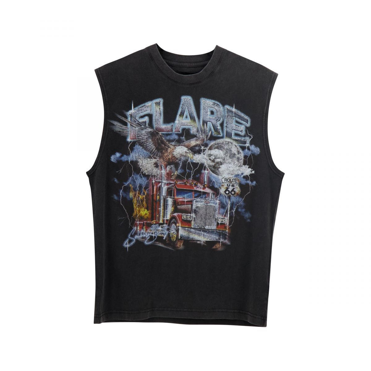 FLARE INC Long Haul Muscle Tee Black TKFLLONBLK - Karmaloop