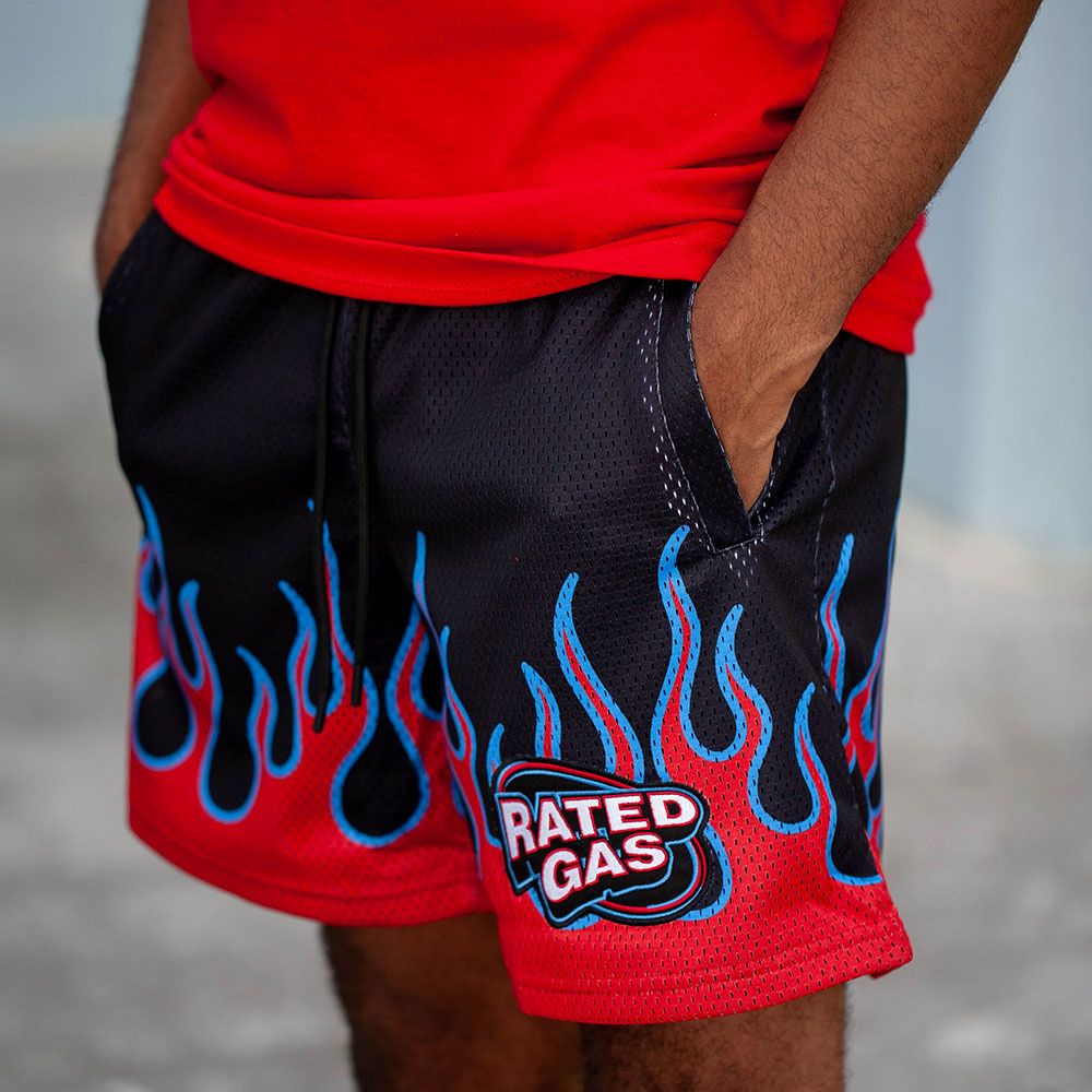 8&9 MFG CO. Rated Gas Flames Shorts Black SHRGBLK-BLACK - Karmaloop