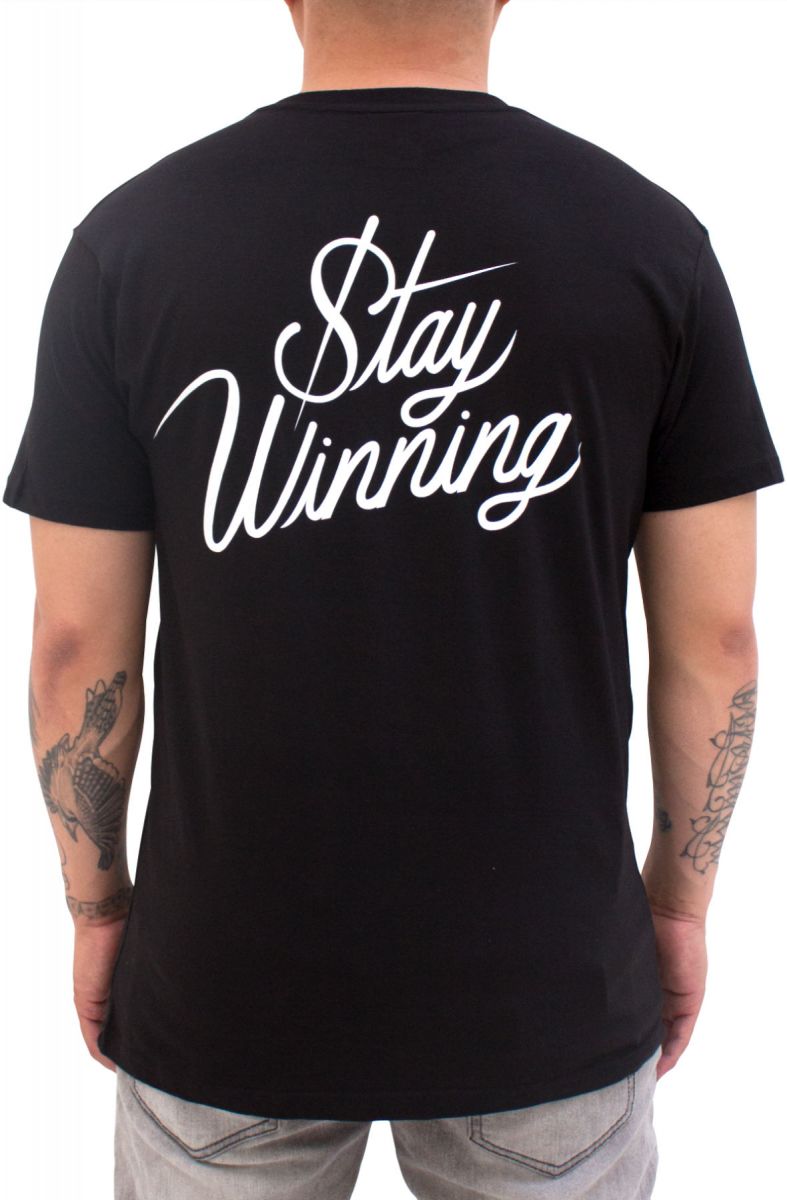 STAY WINNING Original Logo Black/White Tee SW-0181 - PLNDR