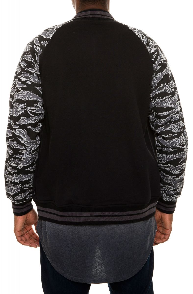 PRIMITIVE The GFL Crew Varsity Jacket in Black PAHO14-1035-BLK - PLNDR