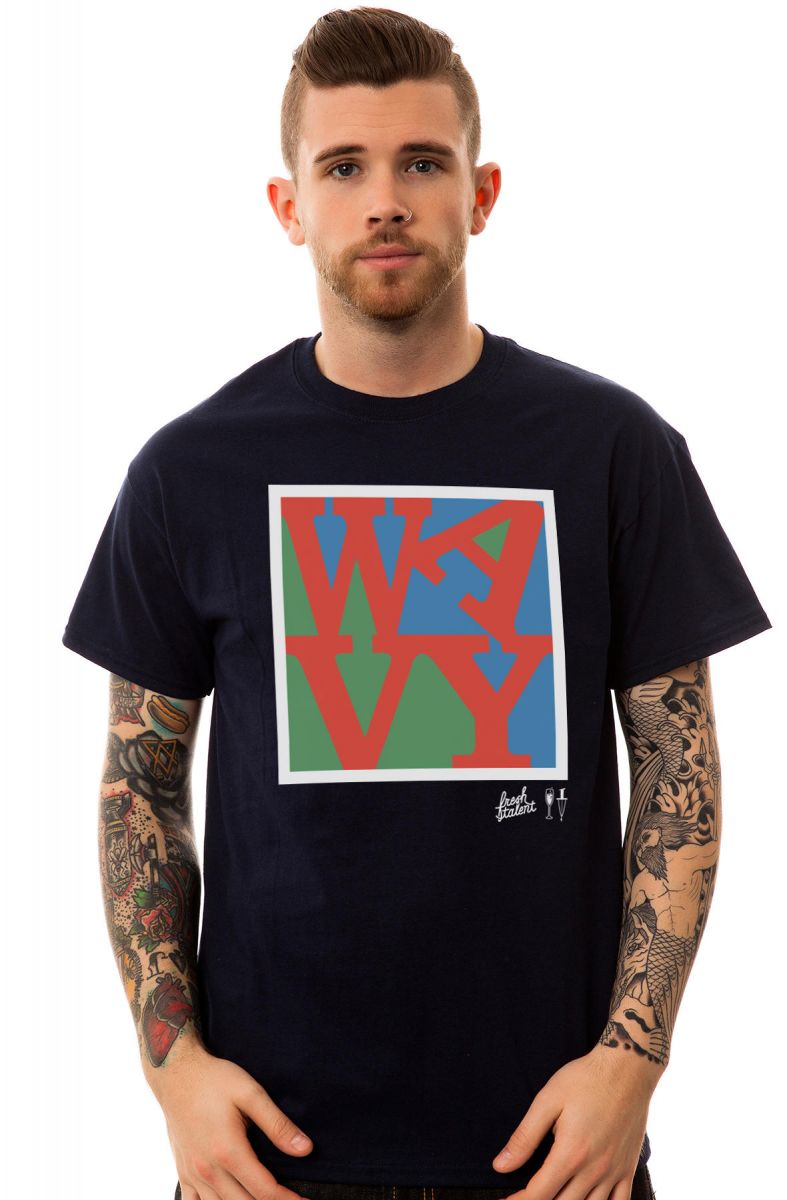 FRESH TALENT The Wavy Tee in Navy FT-SV-WAVY-TEE-NVY - Karmaloop