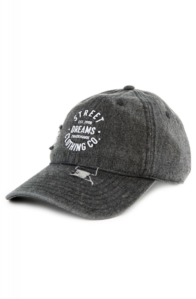 STREET DREAMS Stamped Hat in Black SD0700BLK - Karmaloop