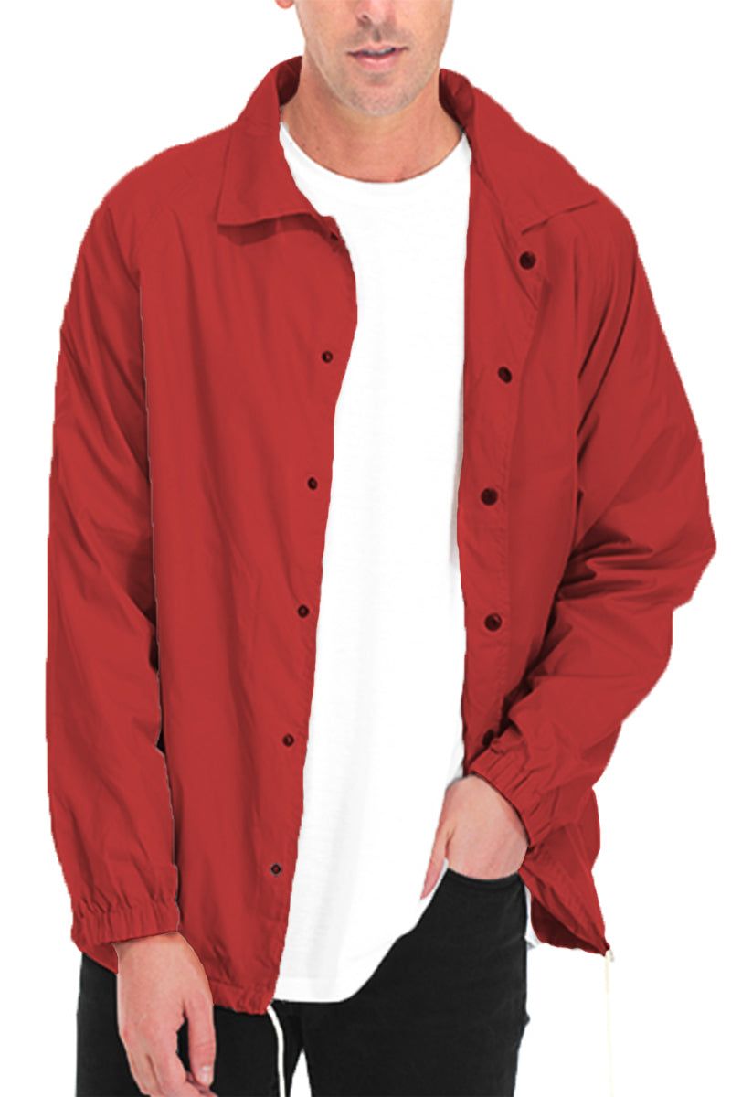 WEIV Solid Coachs Jacket 6001-RED - Karmaloop