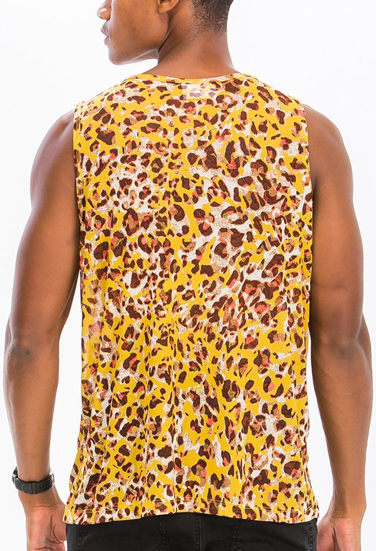 WEIV COLORED LEOPARD PRINT TANK WT8551-YW - Karmaloop