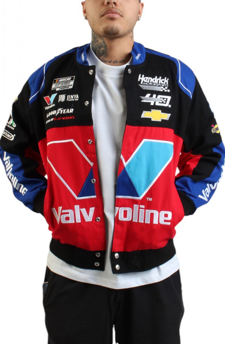 JH DESIGN Valvoline Racing Jacket KL0303VA24BLK-RED - Karmaloop