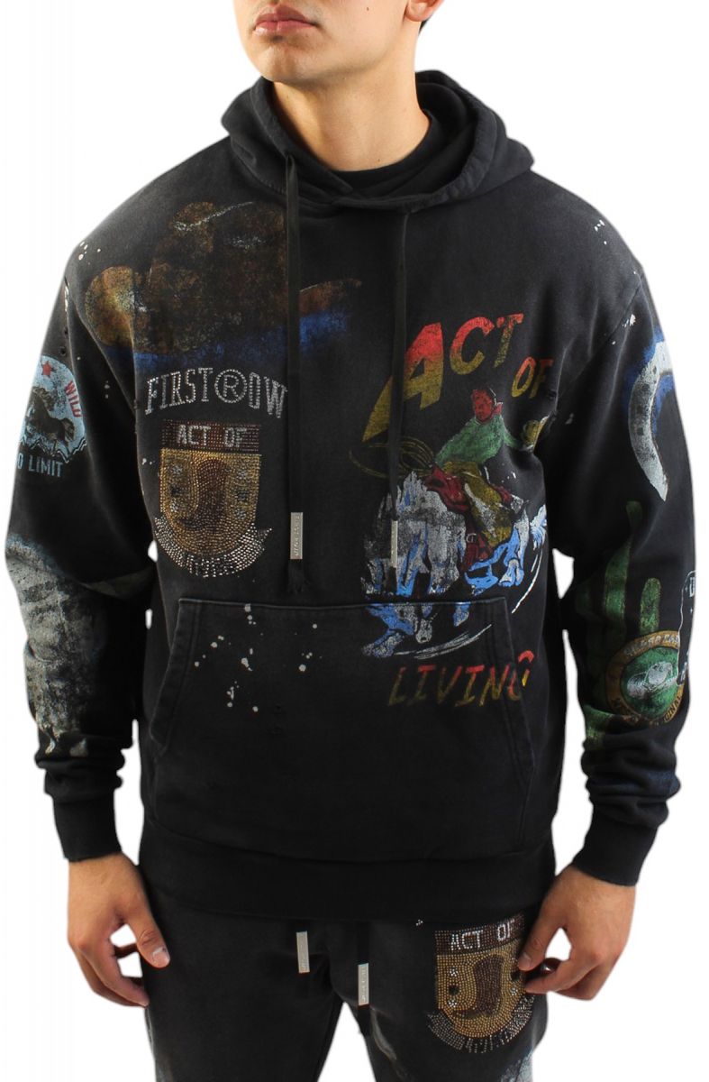 FIRST ROW ADVENTURE DEPT HOODIE FRF2488-BLK - Karmaloop