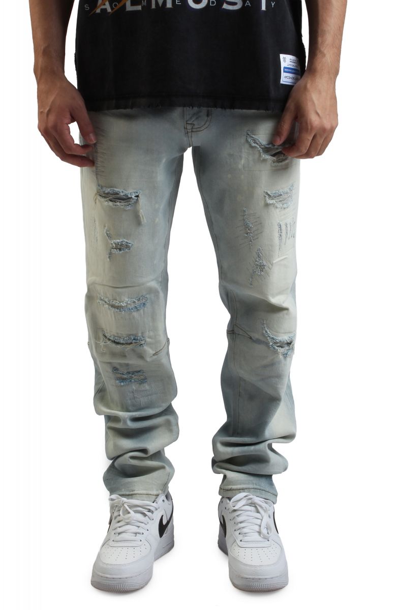 SMOKE RISE Taurus Shred Jeans JP25211SK-TAUBL - Karmaloop