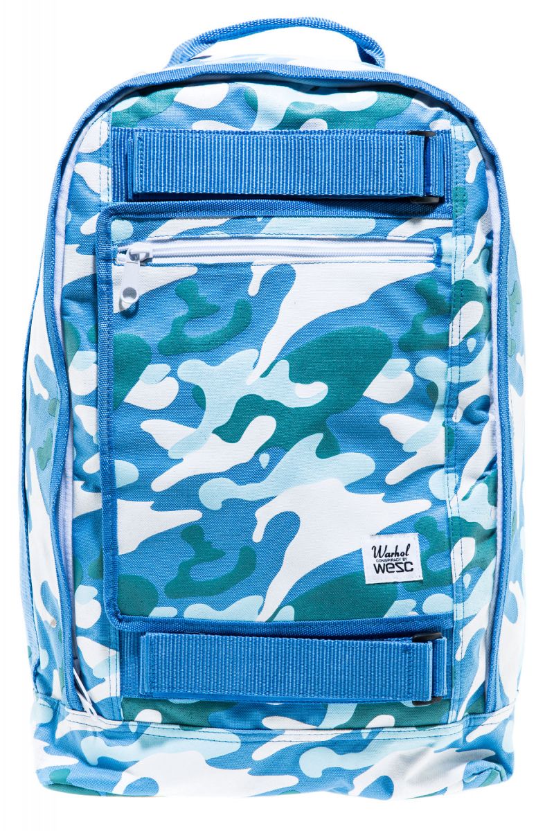 WESC The Warhol Mathieu Backpack in Blue Camo F208579-CAM - PLNDR