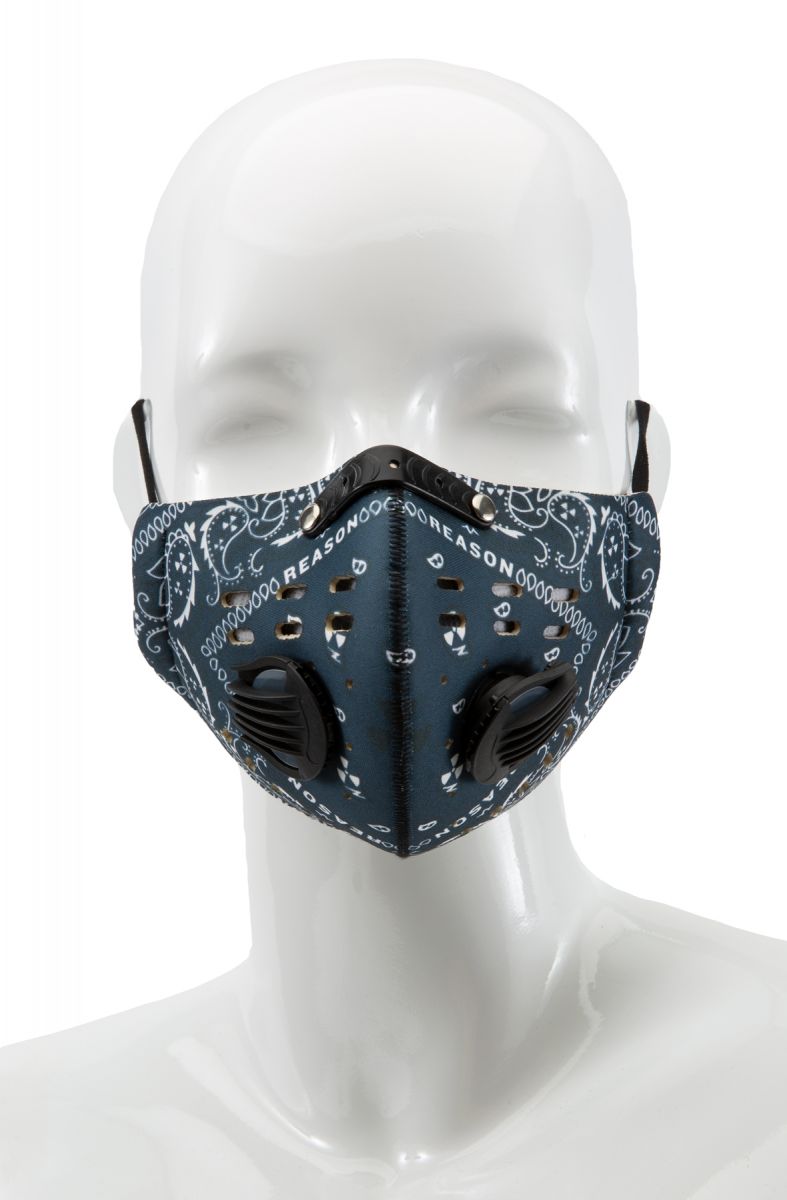REASON Bandana Vented Mask FM-21NAVY - Karmaloop
