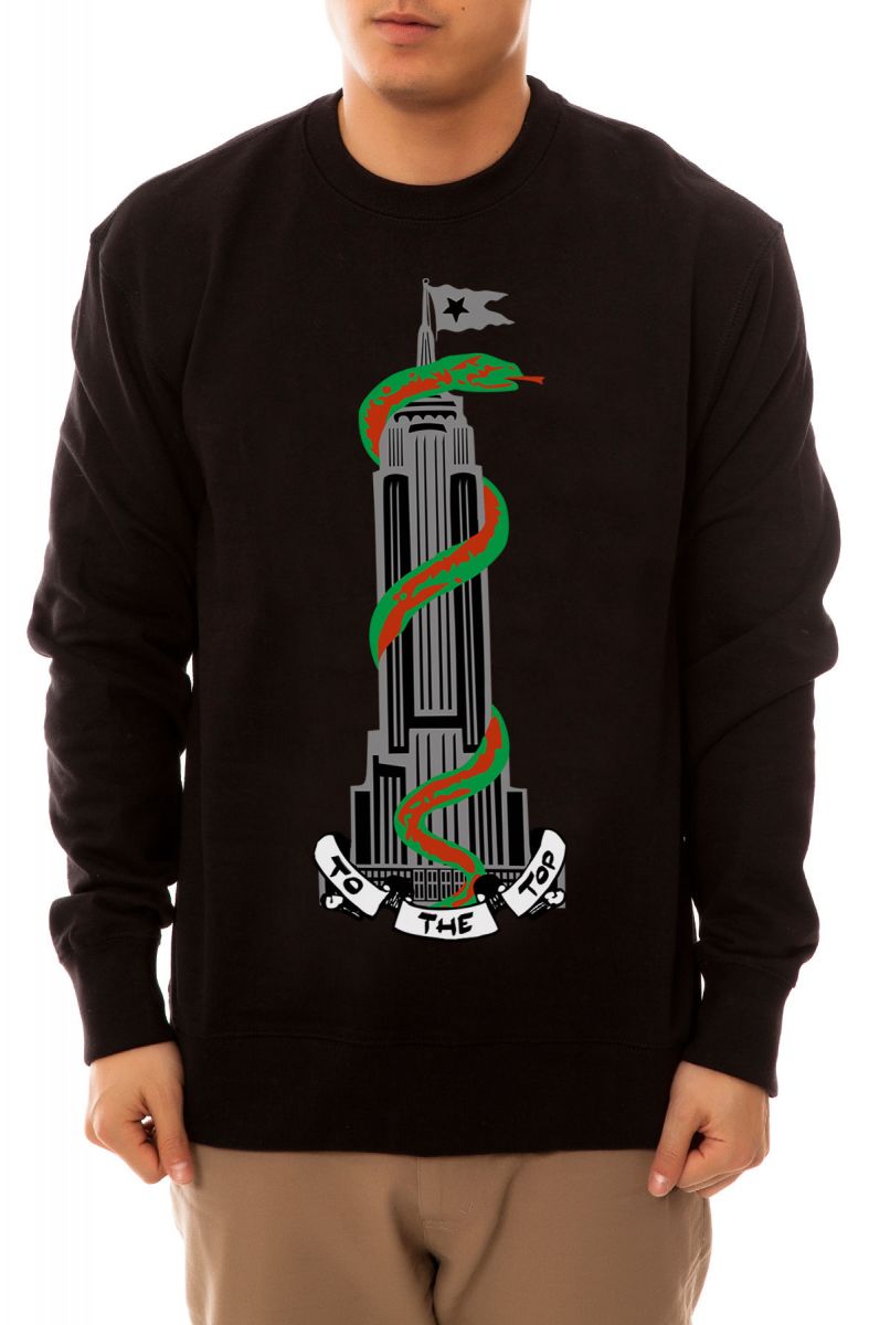 STREET VAULT The Empire Snake Crewneck Sweatshirt in Black SV ...