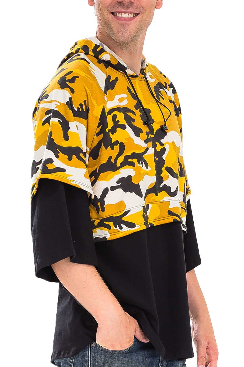 WEIV Jagger Camo French Terry Hoodie WH8529-YELLOW - Karmaloop