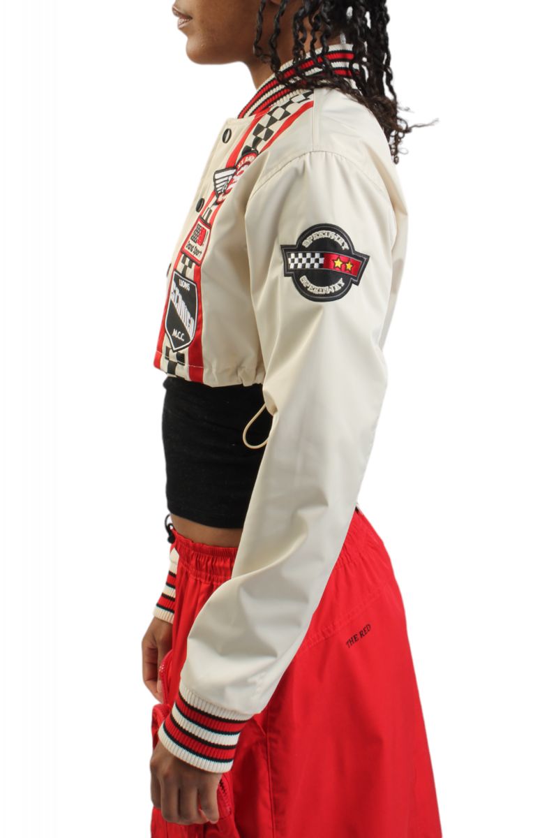 SMOKE RISE Racing Cropped Jacket EW24178OAT - Karmaloop