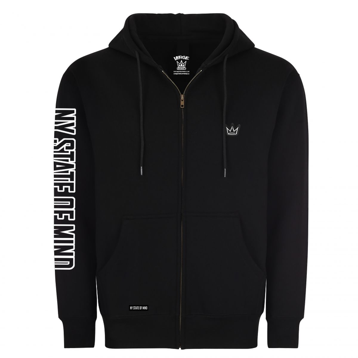 NY STATE OF MIND NY Flame Zip Up Hooded Sweatshirt NYSM-STRGARM-ZIP ...