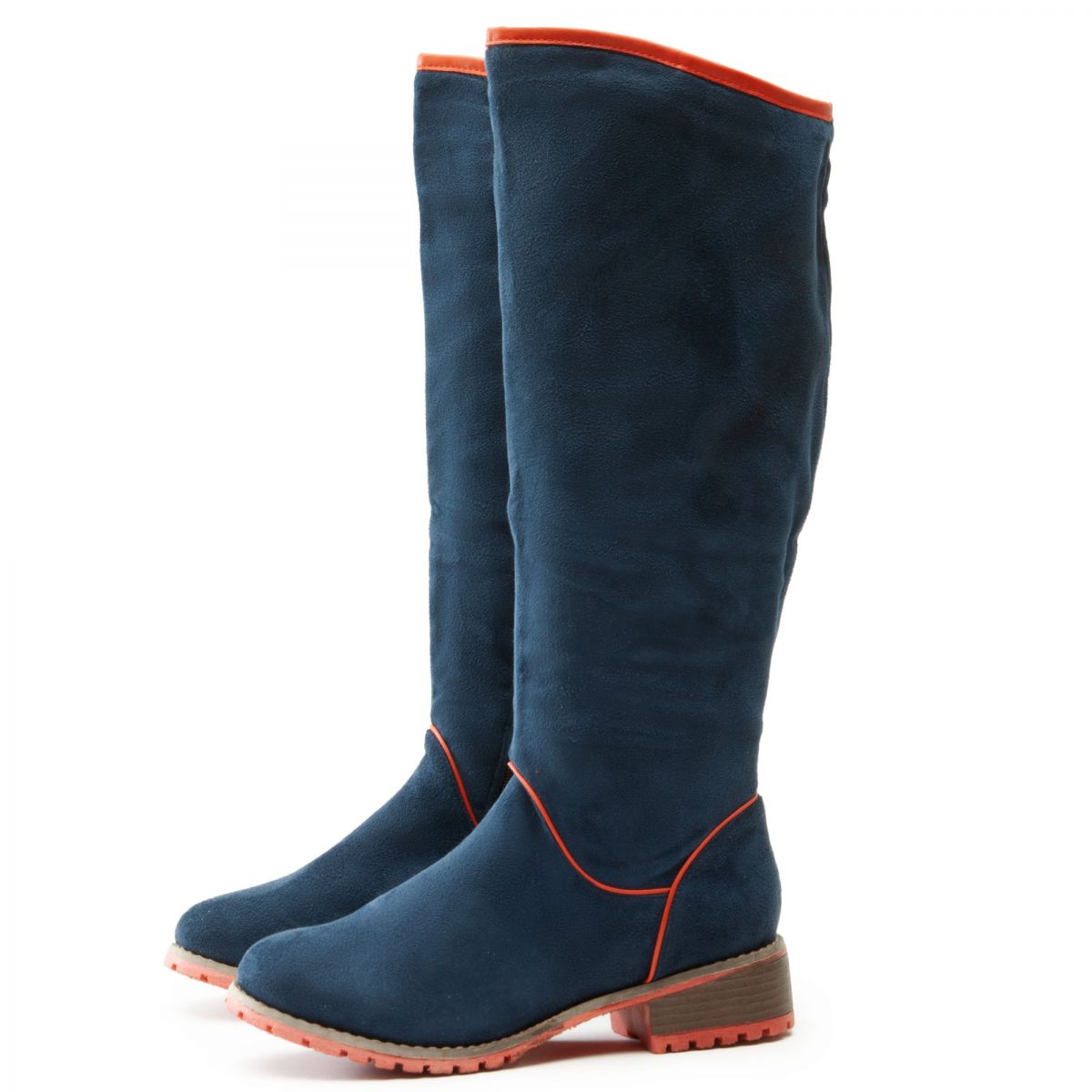 LEGEND Star-01 Knee High Low Heel Boot STAR-01 BLUE - PLNDR