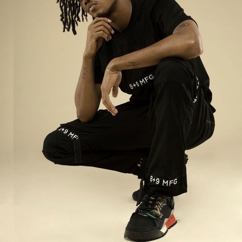 8&9 CLOTHING Strapped Up Military Shirt Black SSSTRAPBLK - Karmaloop