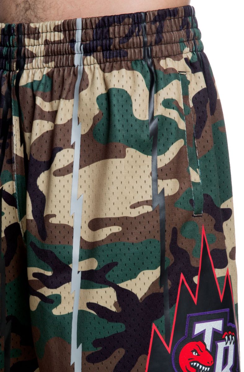 MITCHELL & NESS The Toronto Raptors Swingman Shorts in Woodland Camo ...