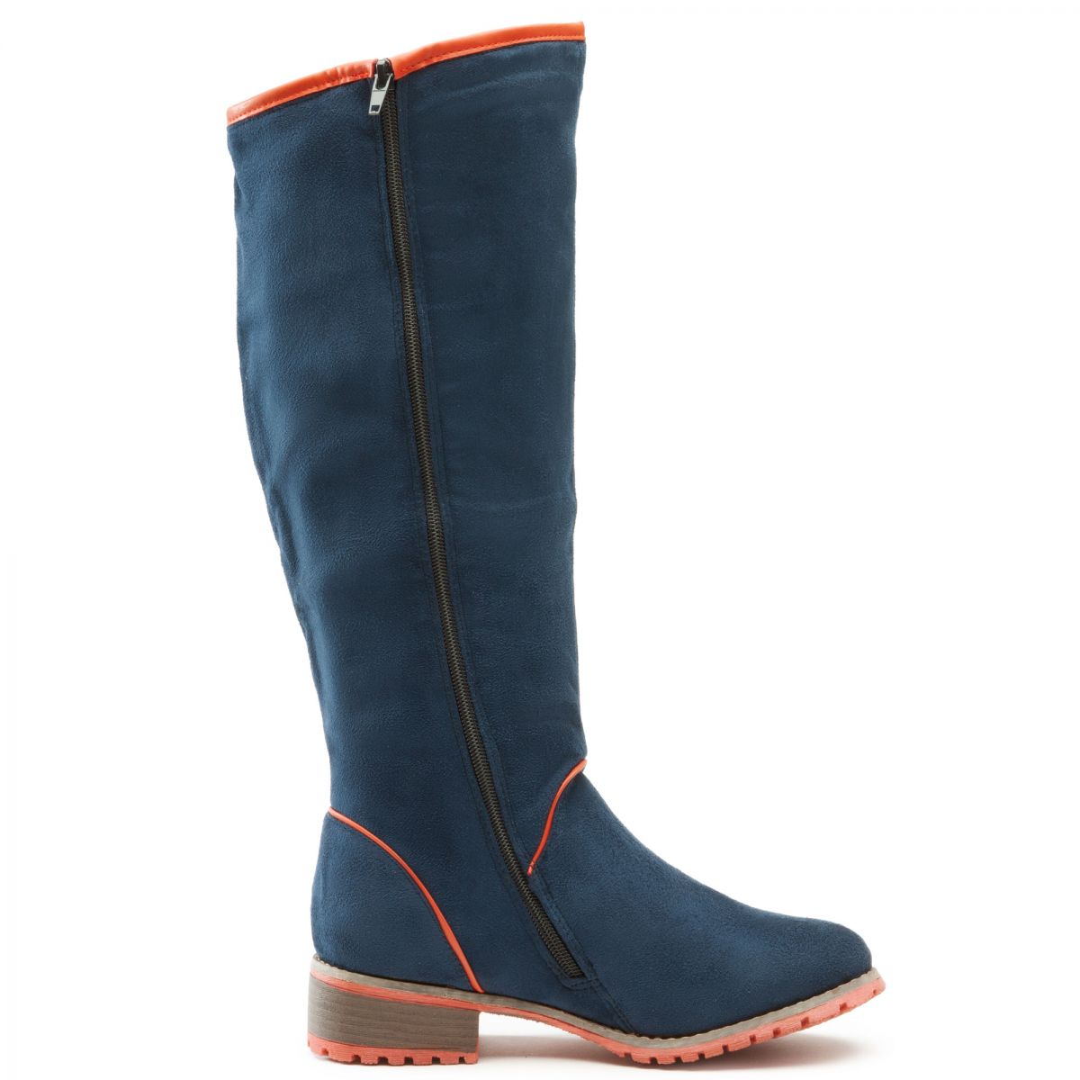 LEGEND Star-01 Knee High Low Heel Boot STAR-01 BLUE - PLNDR