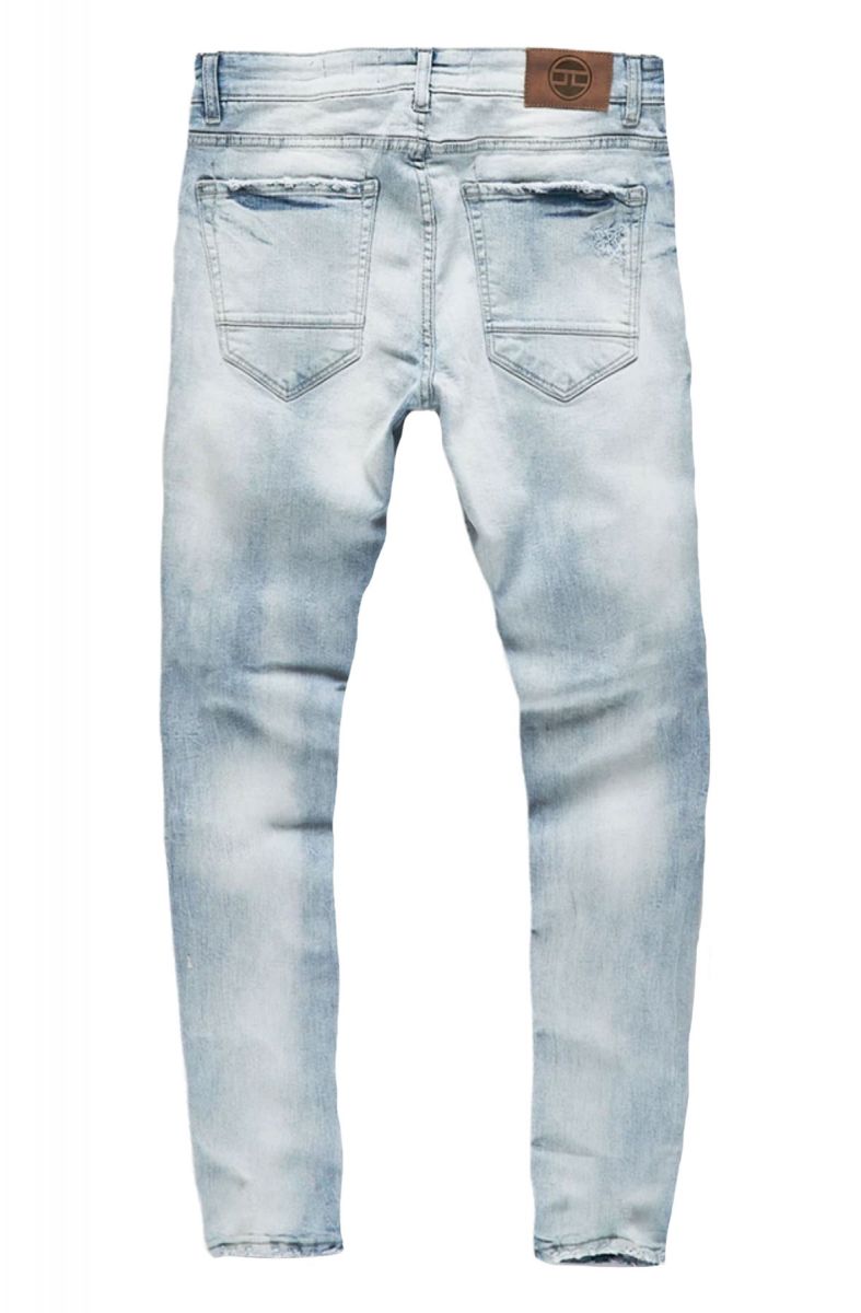 BRIAN BROTHERS INC. Sean Shredded Knee Slash Denim JM3314-ICEBLUE ...