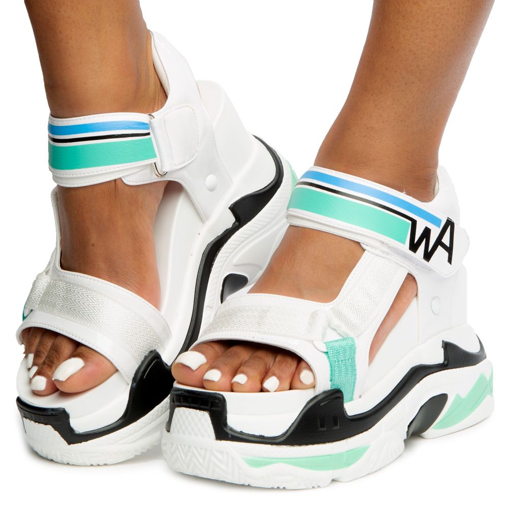 ANTHONY WANG Blueberry-03 Platform Sandals BLUEBERRY-03-WHT - Karmaloop