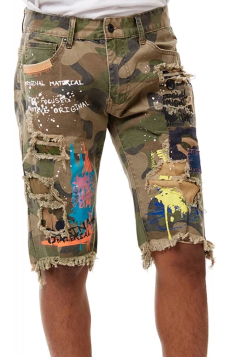 SMOKE RISE Splatter Camo Shorts JS20247-CAMO - Karmaloop