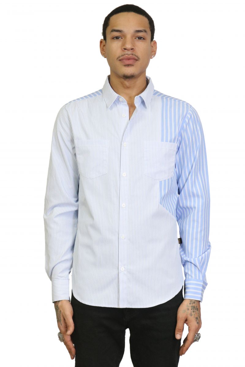 KLEEP Nene Men's premium pinstripe button down shirt KLP-C22492 - Karmaloop