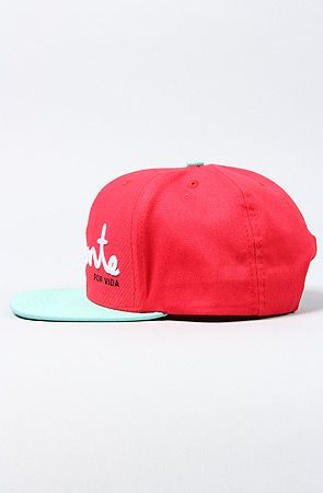 The Diamante 6 Panel Snapback in Red, Diamond Blue, & Black